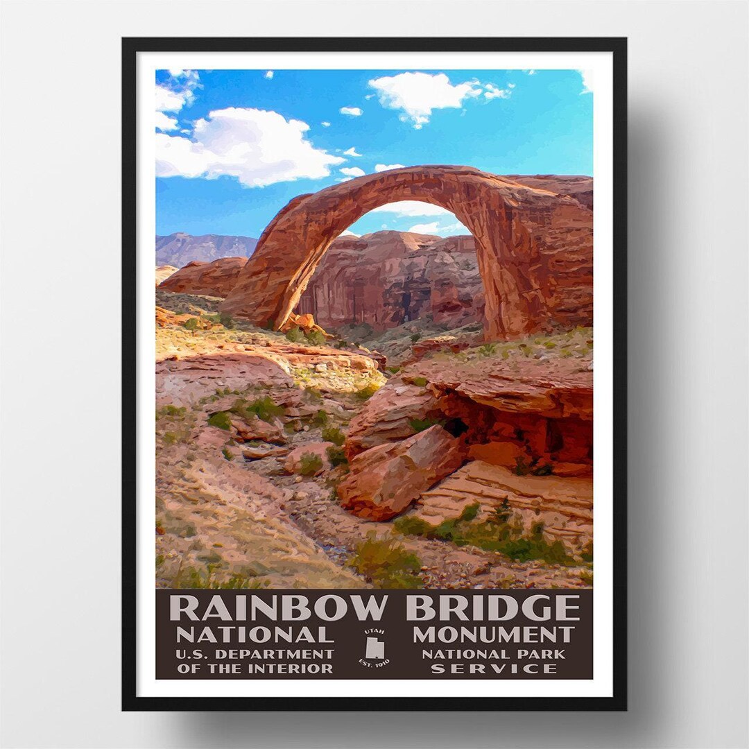 Rainbow Bridge National Monument Poster | Vintage WPA Style Travel ...