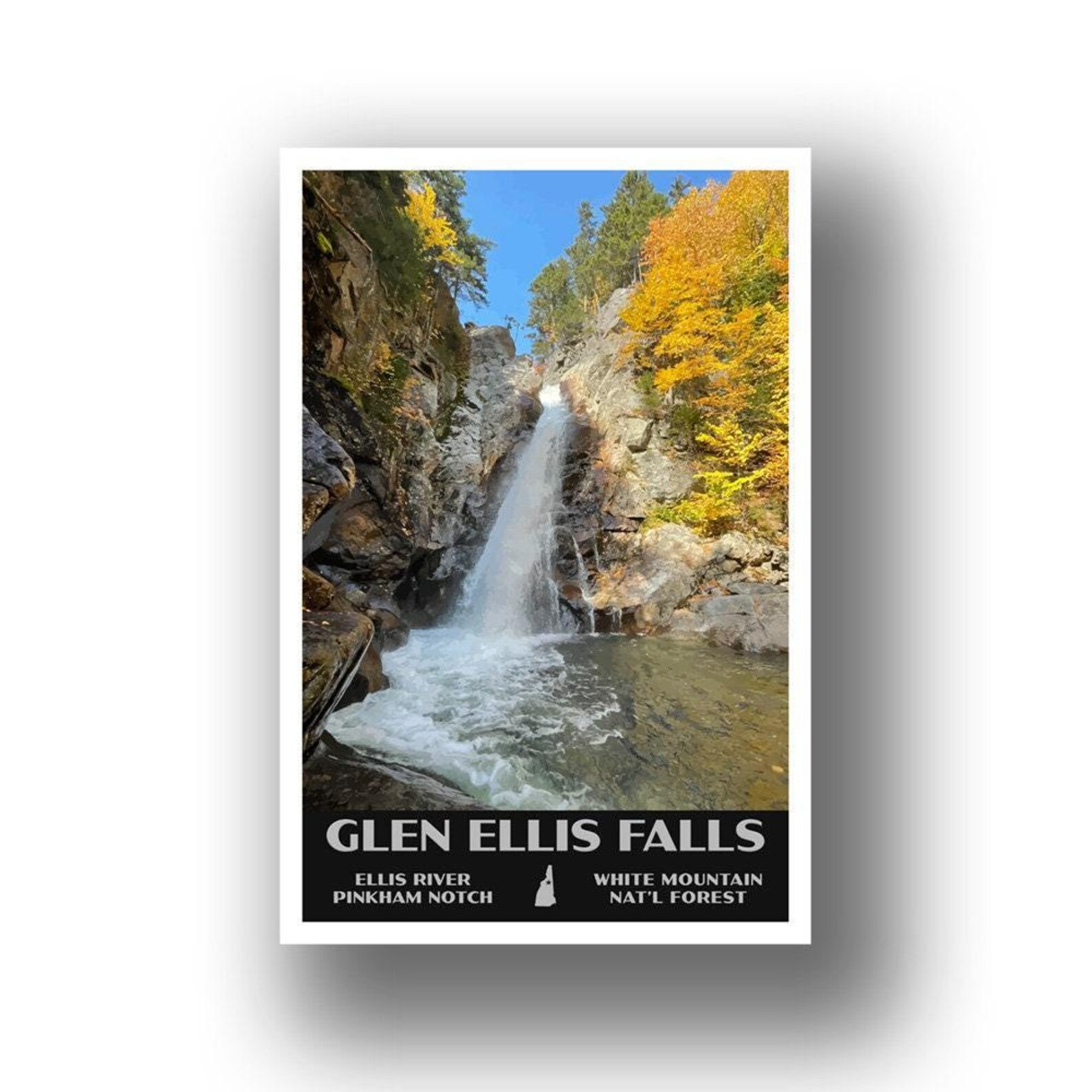 Glen Ellis Poster | Vintage WPA Style Travel Poster | 8" X 10" to 24" X ...
