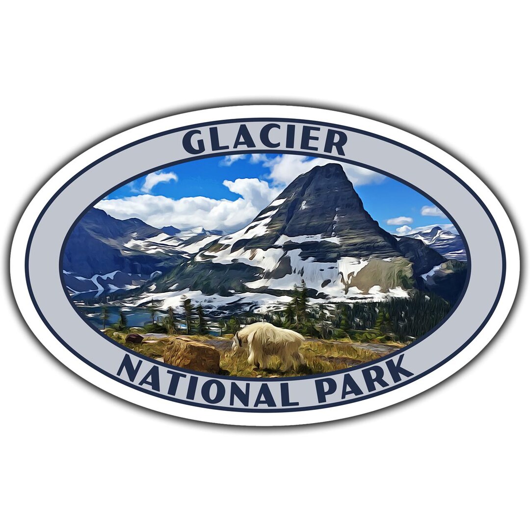 Glacier National Park Sticker | Glacier Sticker | Vinyl Sticker | 3.25 ...