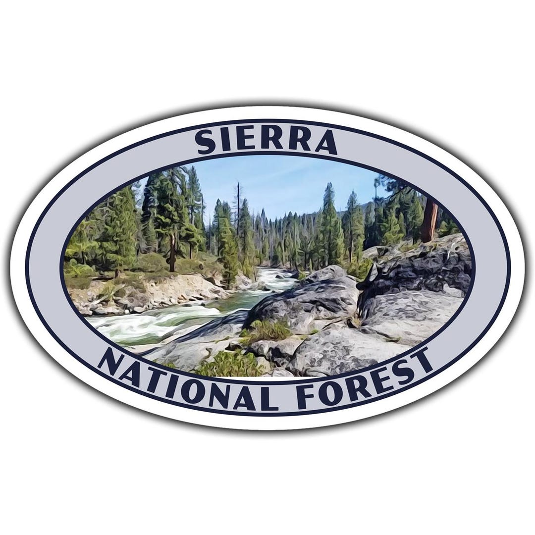 Sierra National Forest Sticker | Sierra Forest Sticker | Vinyl Sticker ...