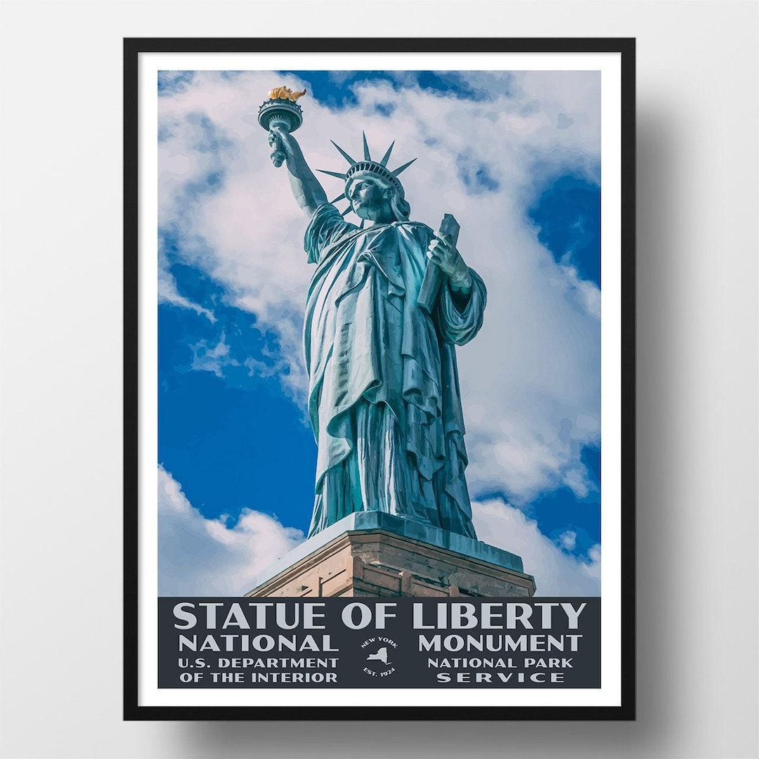 Statue of Liberty National Monument Poster | Vintage WPA Style Travel ...