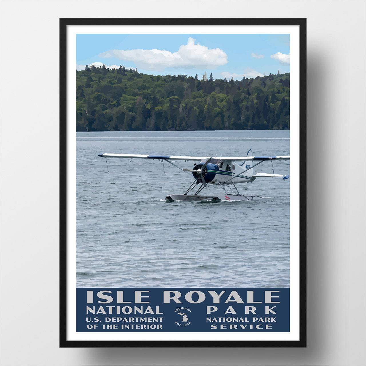 Isle Royale National Park Poster | Vintage WPA Style Travel Poster ...