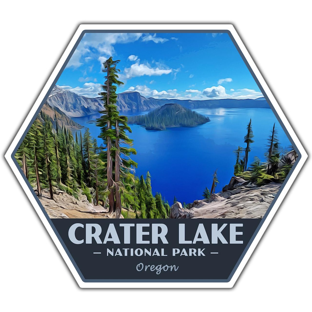 Crater Lake National Park Sticker | Crater Lake Sticker | Vinyl Sticker ...