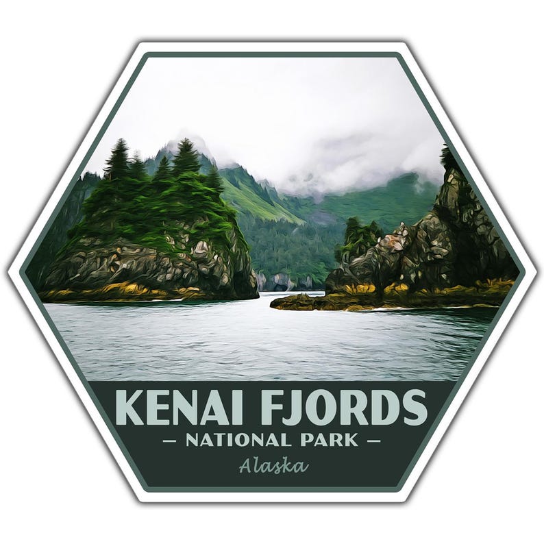 Kenai Fjords National Park Sticker | Kenai Fjords Sticker | Vinyl ...