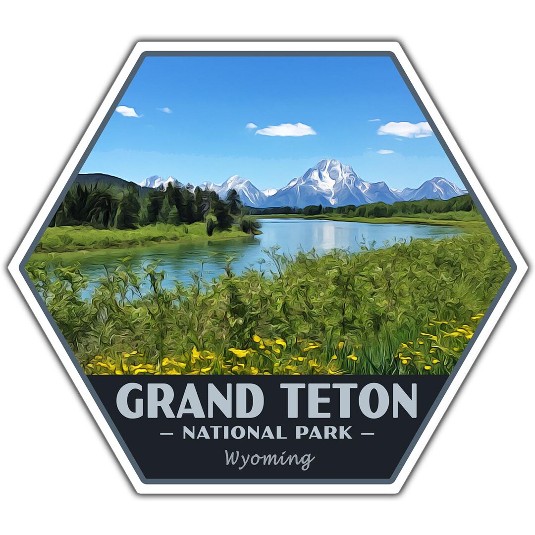 Grand Teton National Park Sticker | Grand Teton Sticker | Vinyl Sticker ...