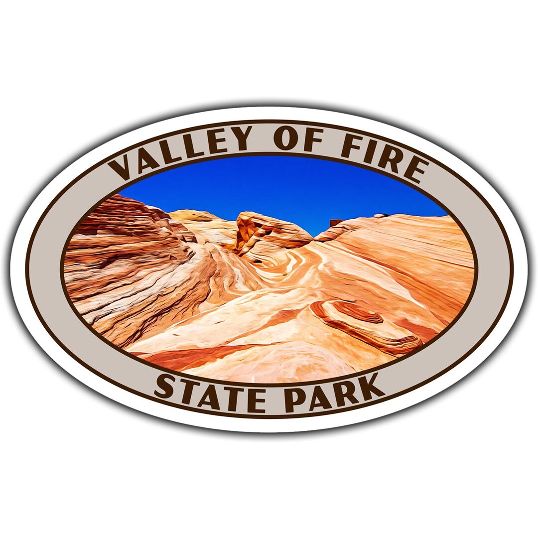 Valley of Fire State Park Sticker | Valley of Fire Valley Sticker ...