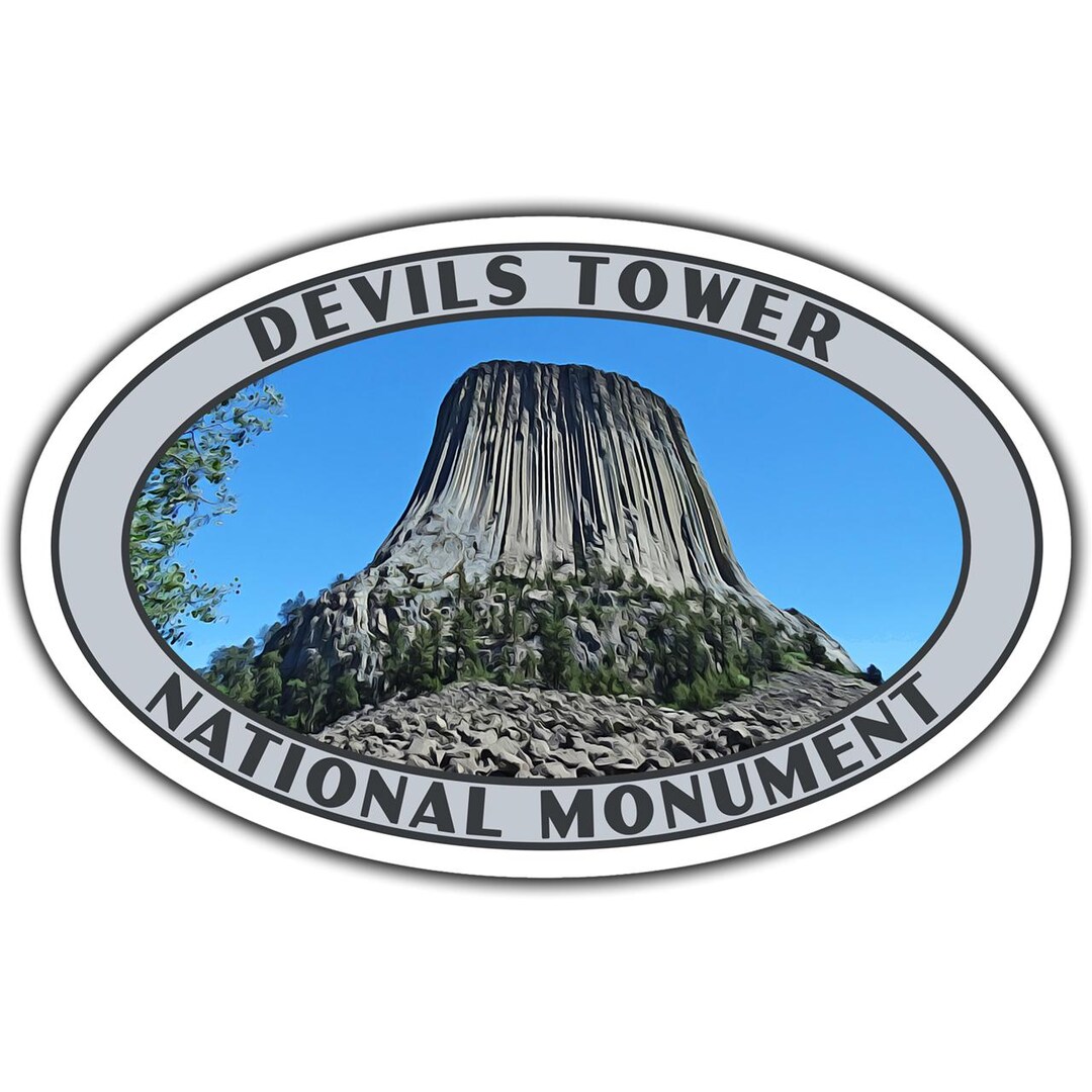 Devils Tower National Monument Sticker | Devils Tower Monument Sticker ...