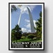 Gateway Arch National Park Poster Vintage WPA Style Travel Poster 8 X ...