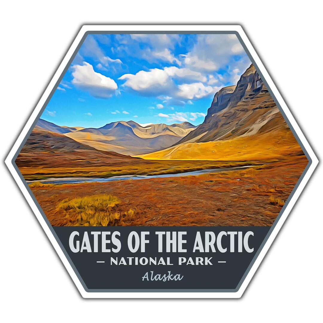 Gates of the Arctic National Park Sticker | Vinyl Sticker | 2.25" X 2 ...