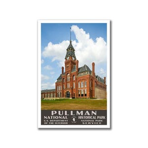 Pullman National Historical Park Poster | Vintage WPA Style Travel ...