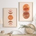 Sun Moon Print, Set of Two Prints, Abstract Sun, Boho Wall Art, Moon ...