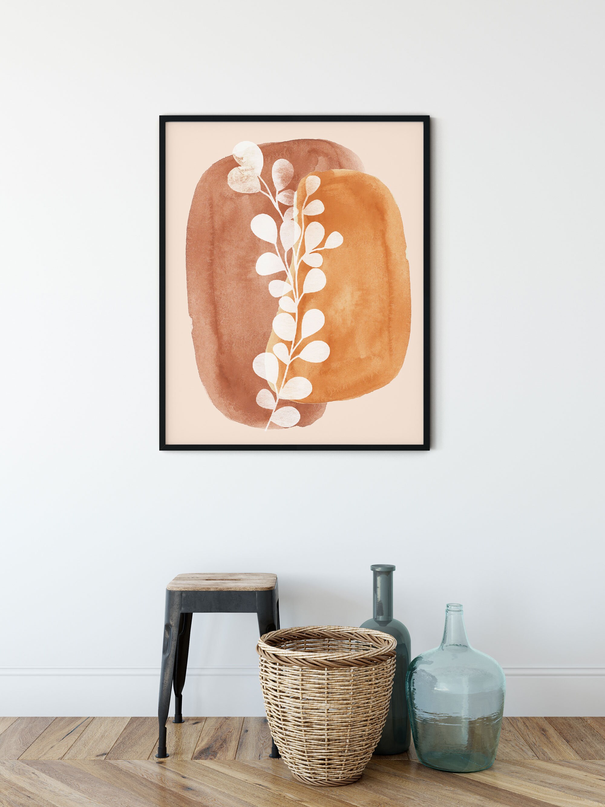 Mid Century Modern Art Print Eucalyptus Print Abstract Boho - Etsy