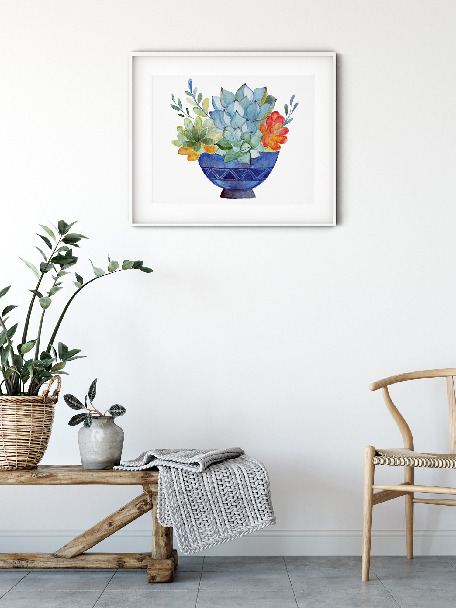 SUCCULENT PRINT Watercolor Succulent Poster Succulent - Etsy
