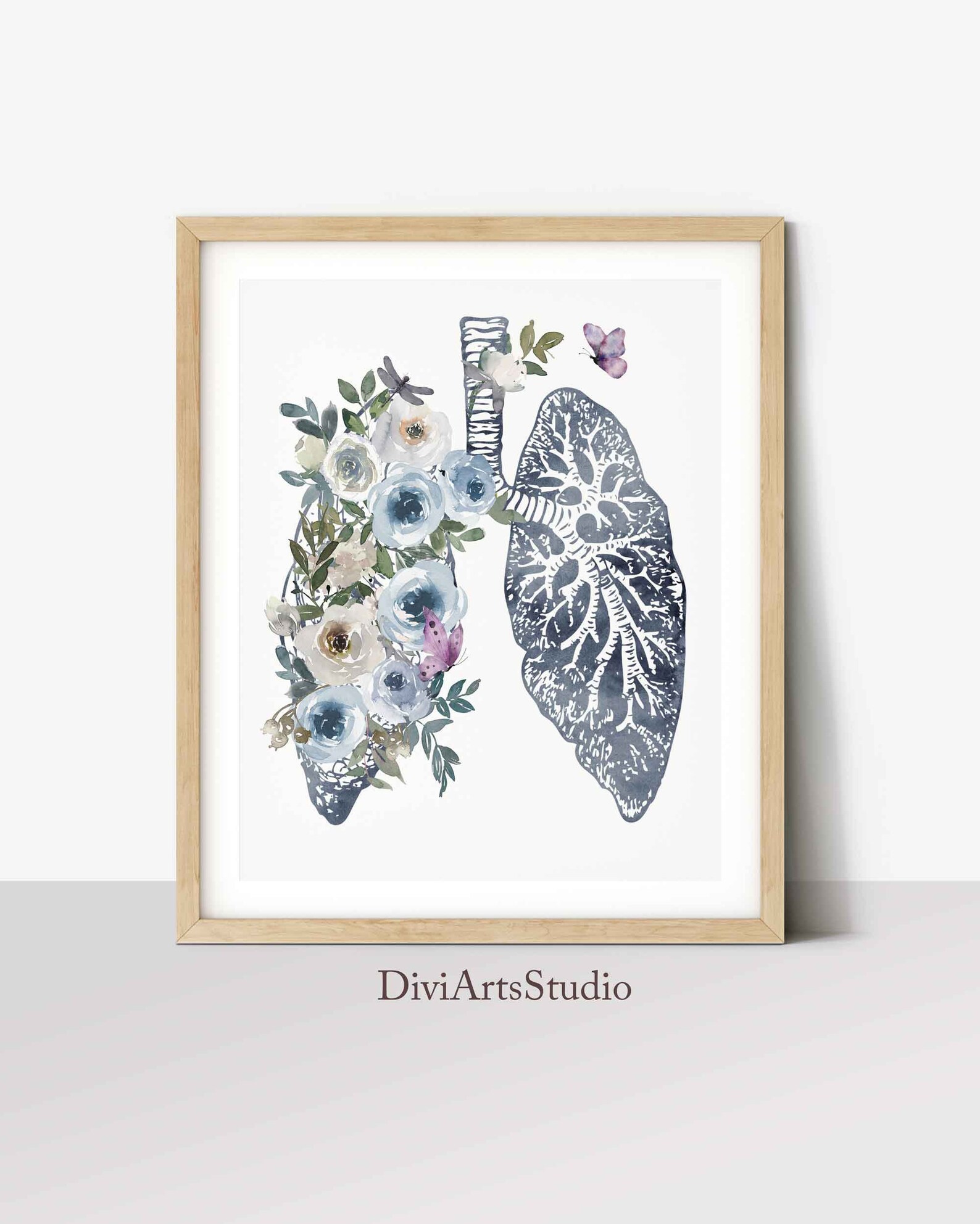 Lungs Anatomy Poster, Medical Wall Art, Doctor Office Decor, Med ...
