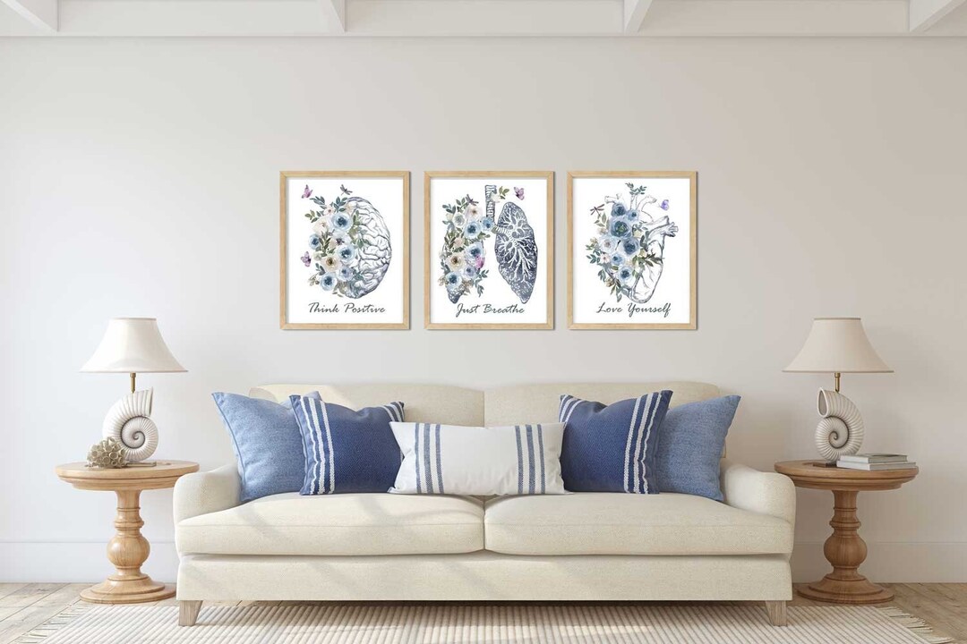 Anatomy Art, Doctor Office, Anatomy Wall Decor, Human Heart, Lungs ...