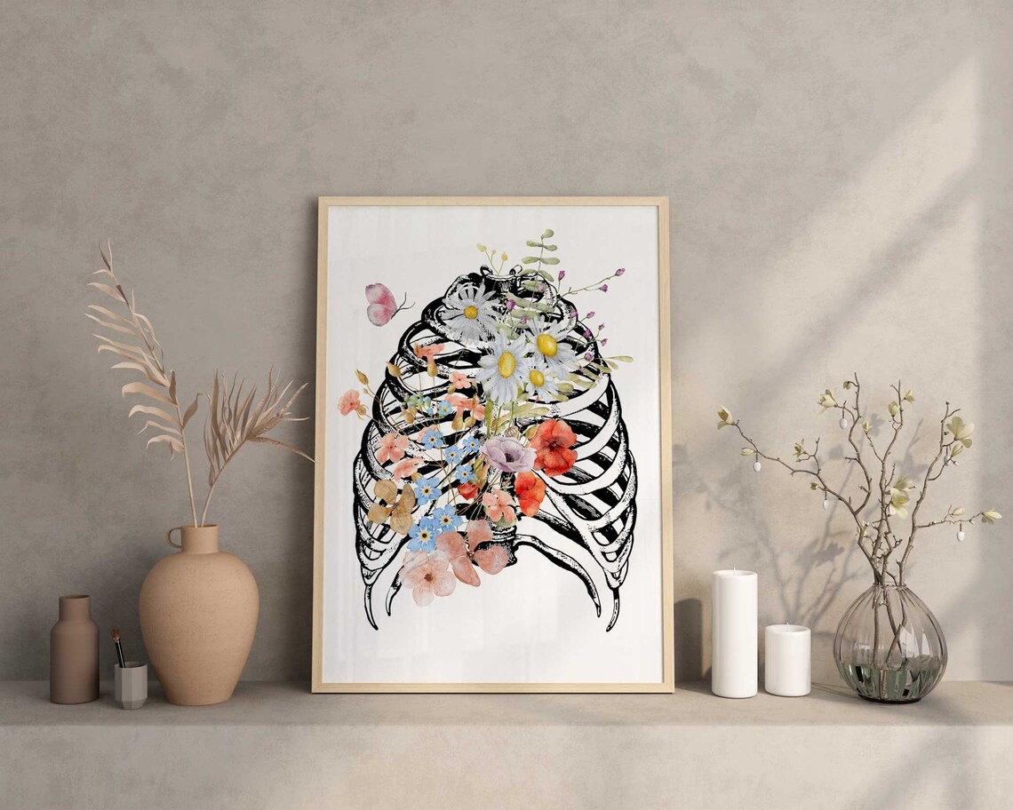 Anatomy Art Print Rib Cage Poster Orthopedic Doctor Office - Etsy
