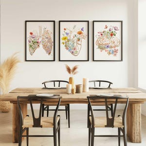 Anatomy Art, Gold Medical Office Art, Anatomy Wall Decor, Human Heart ...