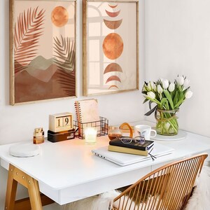 Moon Phases Printable, Mid Century Modern Wall Art, Terracotta Art ...