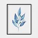 Navy Blue Wall Art Set of 3 Botanical Prints Botanical Print - Etsy