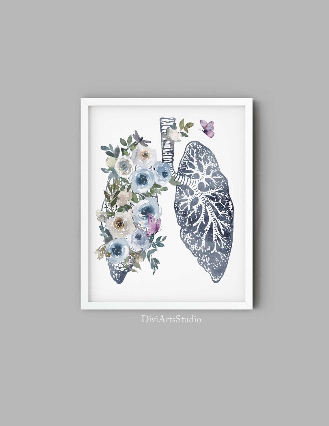 Lungs Anatomy Poster, Medical Wall Art, Doctor Office Decor, Med ...