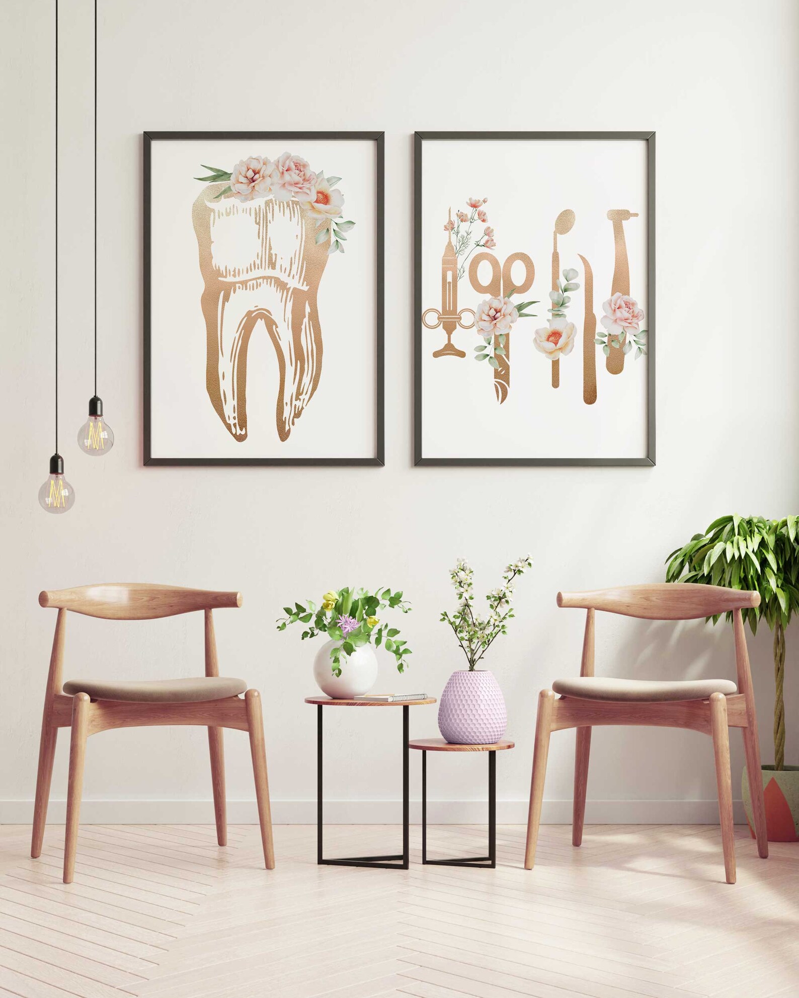 Dentist Office Decor Tooth Dental Art Print Floral Anatomy - Etsy