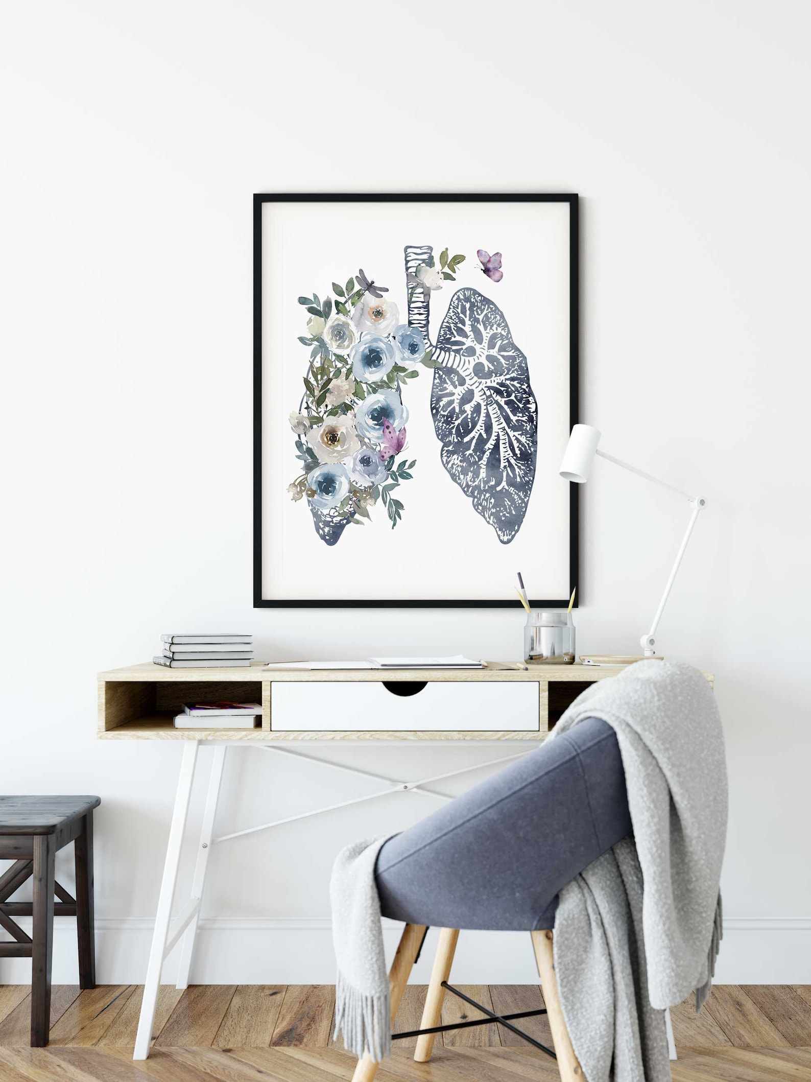 Lungs Anatomy Poster, Medical Wall Art, Doctor Office Decor, Med ...