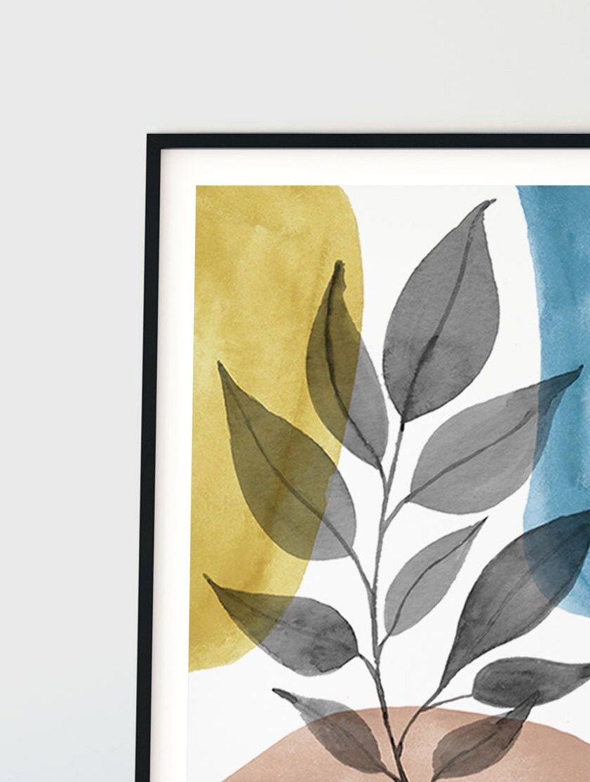 Botanical Leaf Print Wall Art Set of 3 Prints botanical | Etsy
