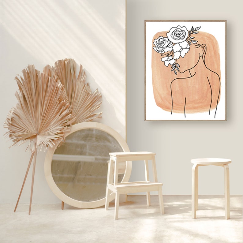 Line Art Woman One Line Drawing Feminist Wall Art Office - Etsy Canada