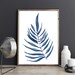Navy Blue Wall Art Set of 3 Botanical Prints Botanical Print - Etsy