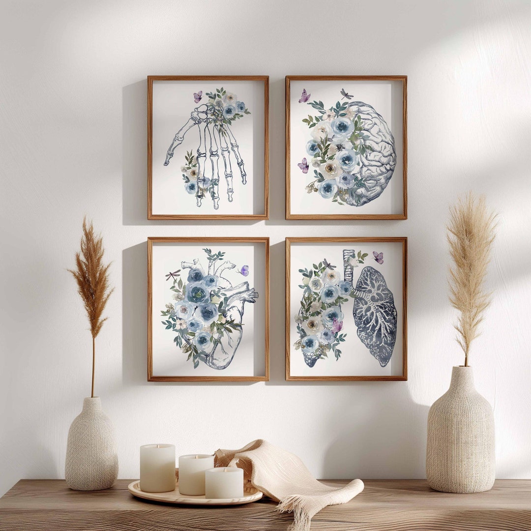 Medical Office Wall Art, Doctor Graduation Gifts, Human Brain Heart ...