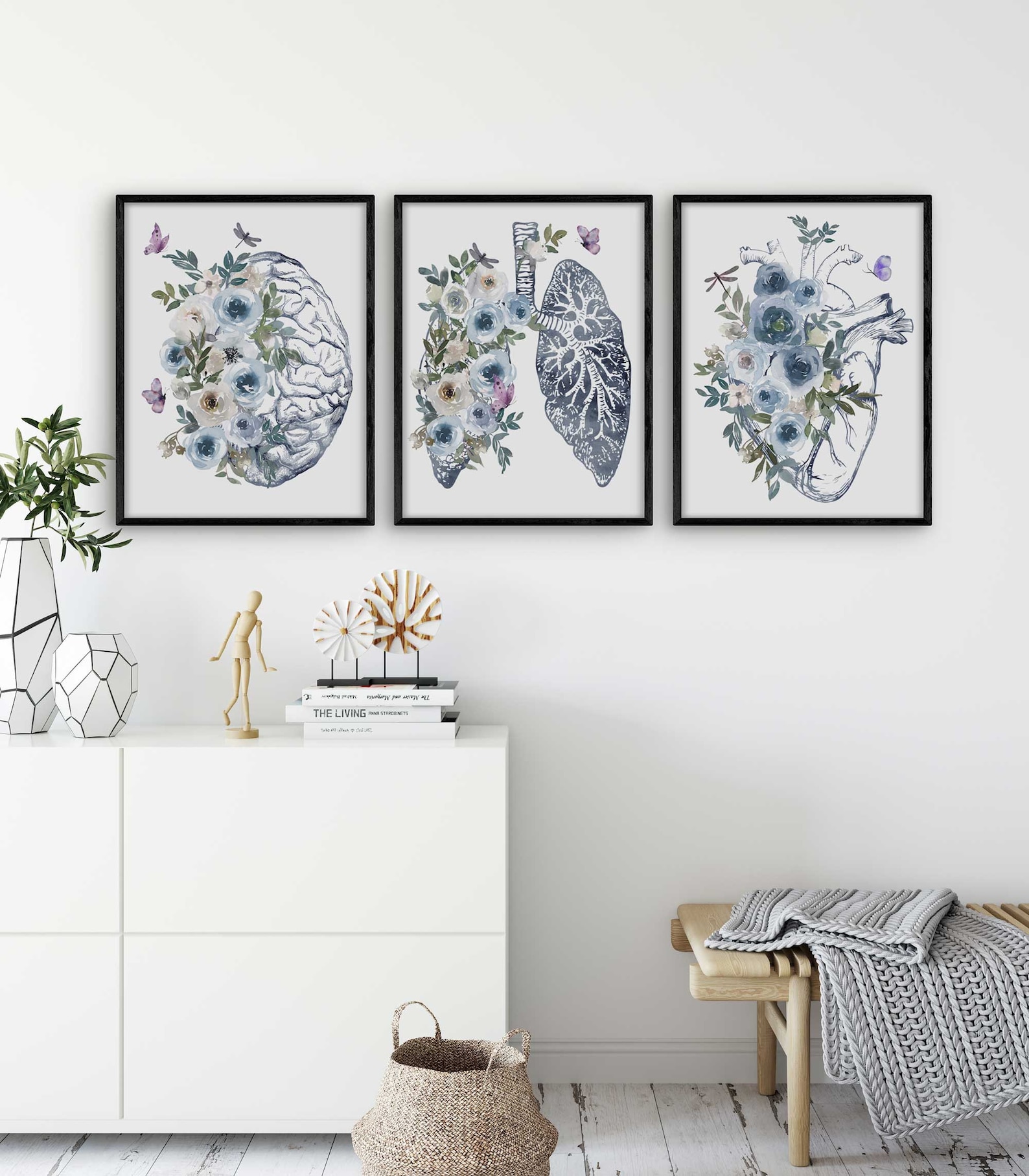 Anatomy Art, Doctor Office, Anatomy Wall Decor, Human Heart, Lungs ...
