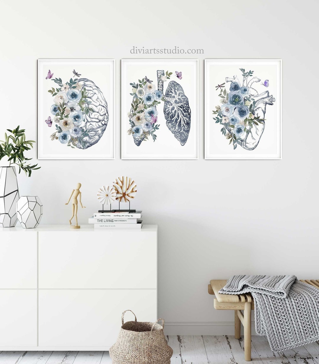 Anatomy Art, Doctor Office, Anatomy Wall Decor, Human Heart, Lungs ...