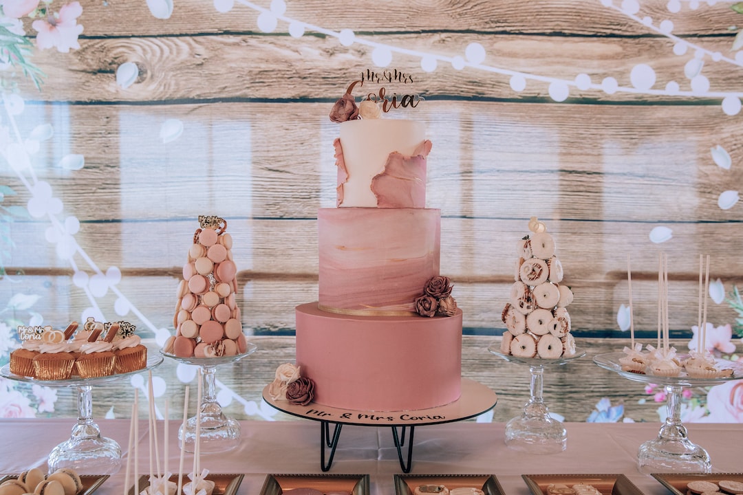 Custom Acrylic Cake Topper | Personalized Wedding Cake Topper | Mr and ...