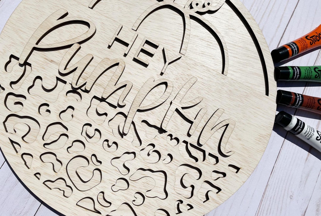 15" Wooden DIY Sign Making Kit - Seasonal Pumpkin Theme - Perfect for ...