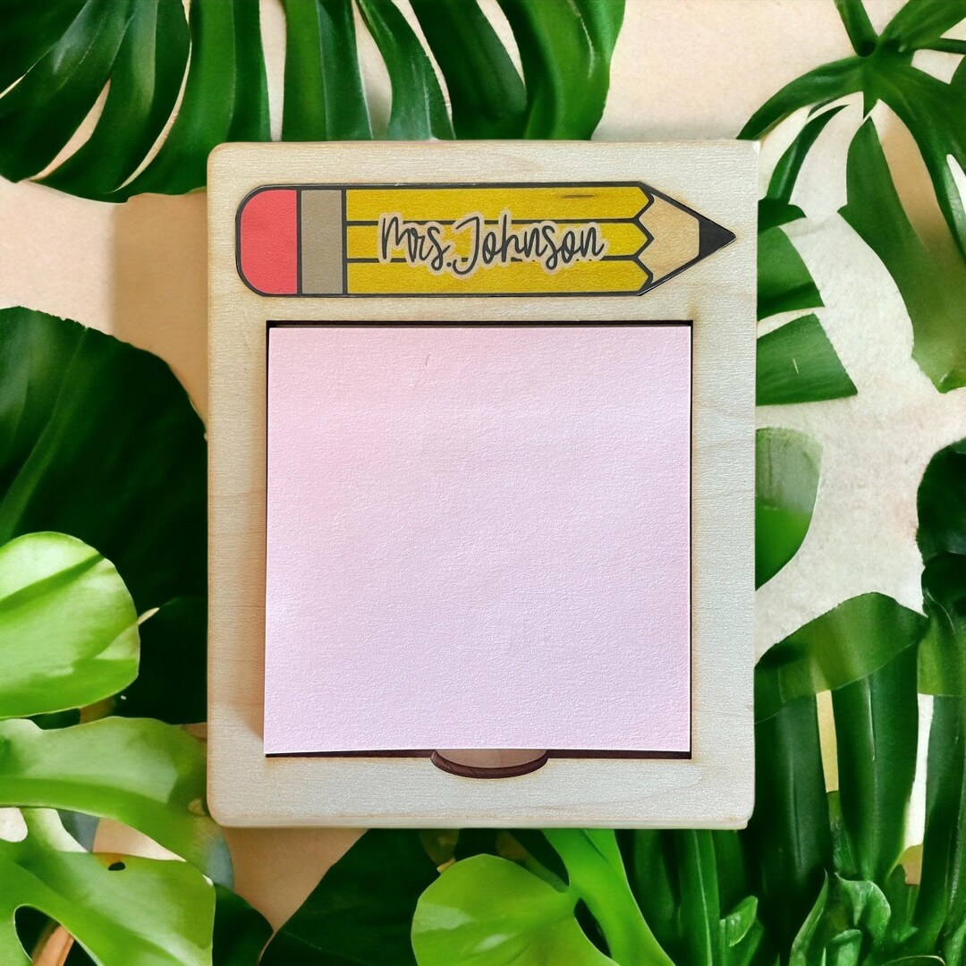 Inspirational Sticky Note Holder for Teachers: Personalized Desk ...
