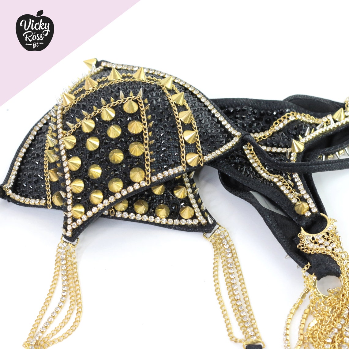 Studded Bikini Set | Heavy Metal Designer Bikini Suit | Competition ...
