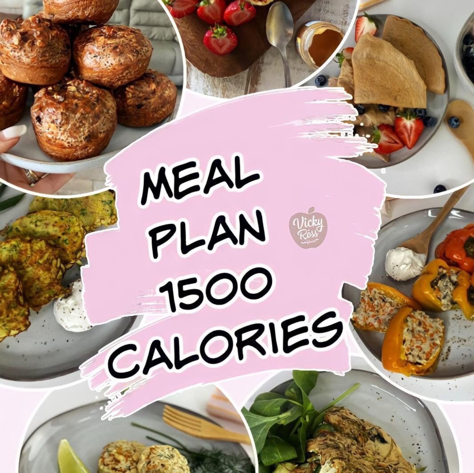 1500 Calorie Meal Plan | Grocery List & Recipes Included! | 7 Days ...