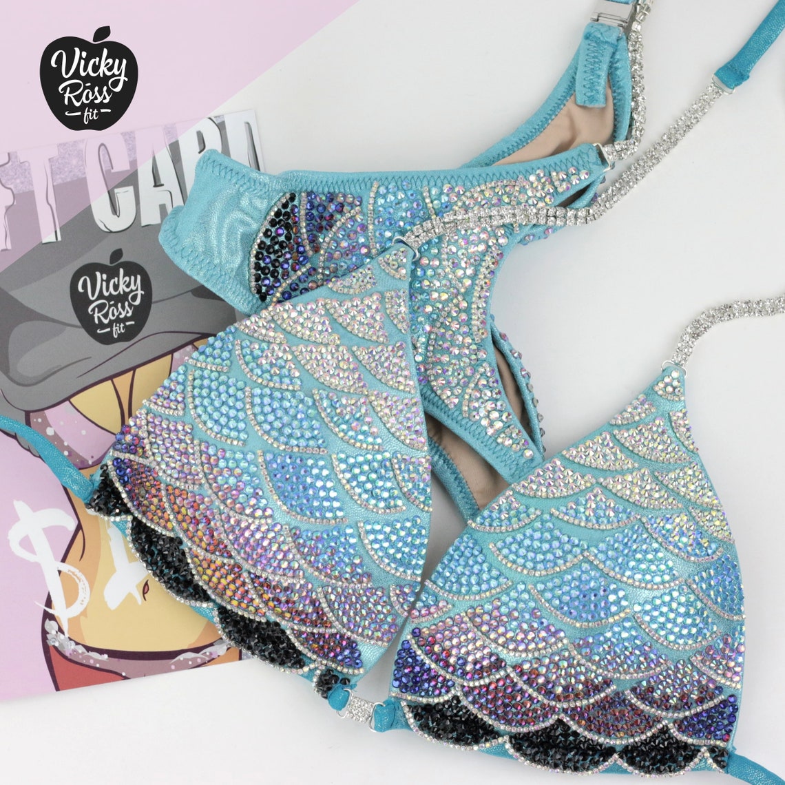 Bikini Competition Suit by Vicky Ross Fit | Designer Crystal Bikini ...