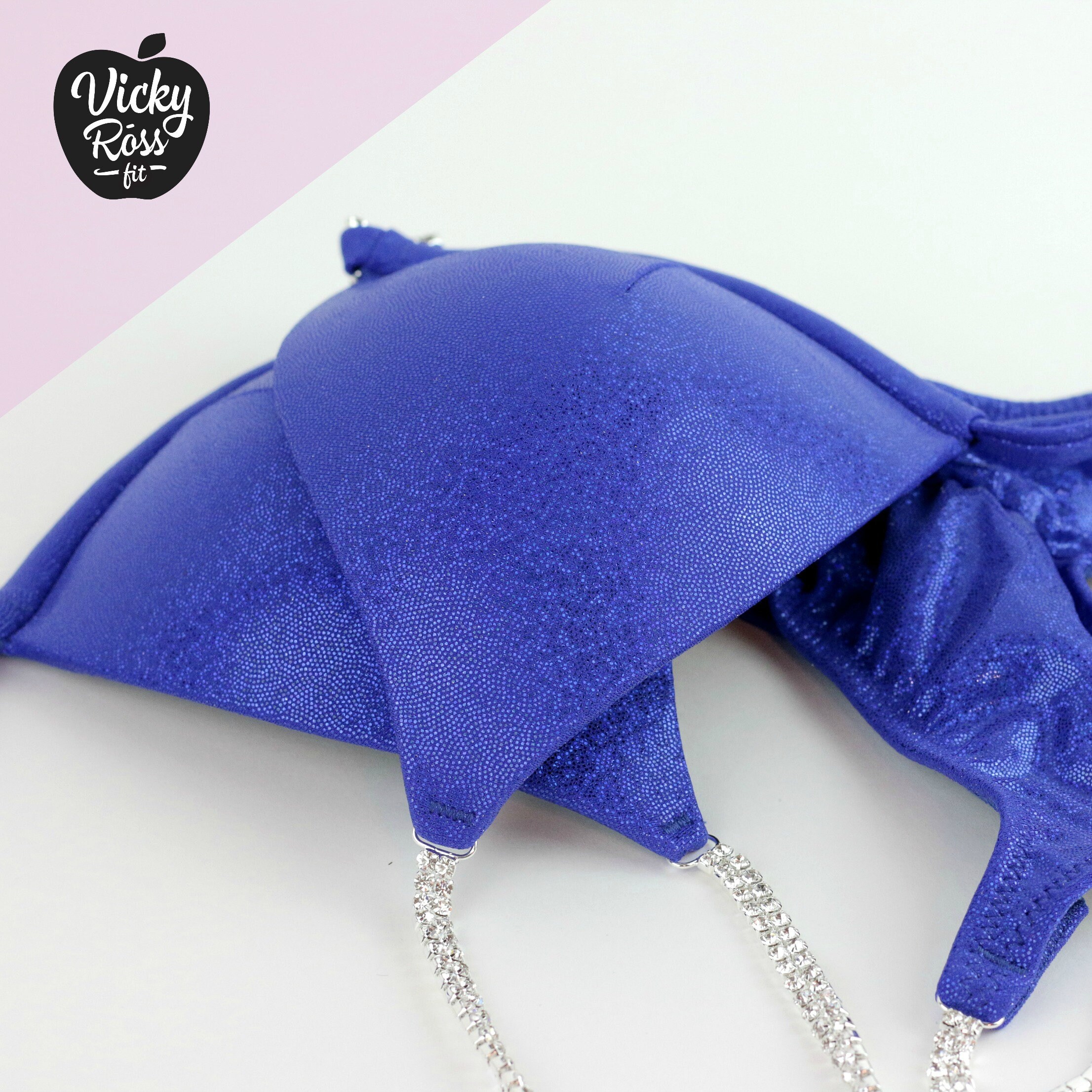 Electric Blue Plain Competition Bodybuilding Posing Suit for Women by ...