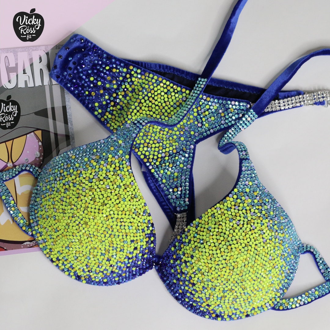 Yellow Competition Bikini Suit by Vicky Ross Fit | Fitness Crystal ...