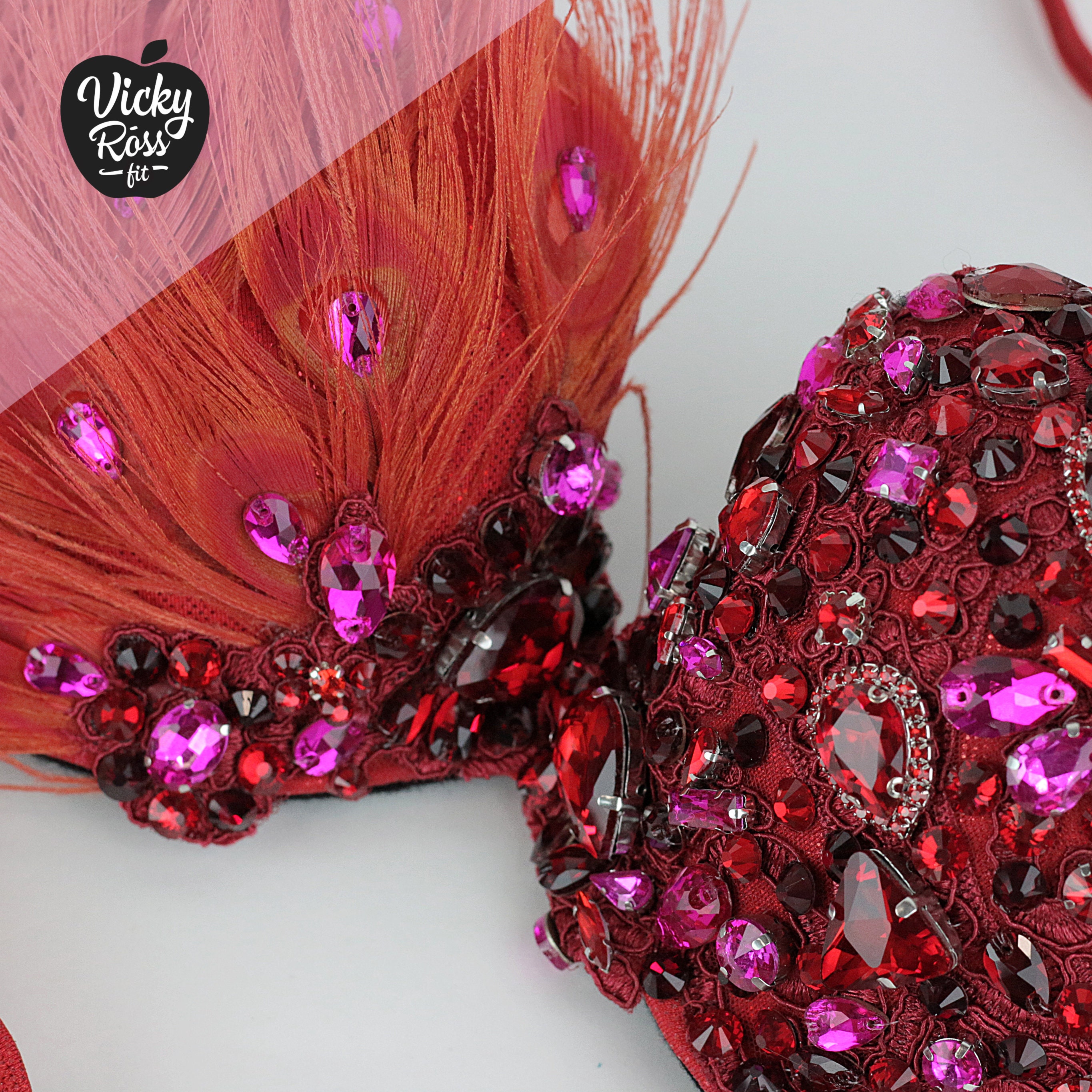 Red WBFF Bikini Diva Competition Suit for Women by Vicky Ross | Etsy