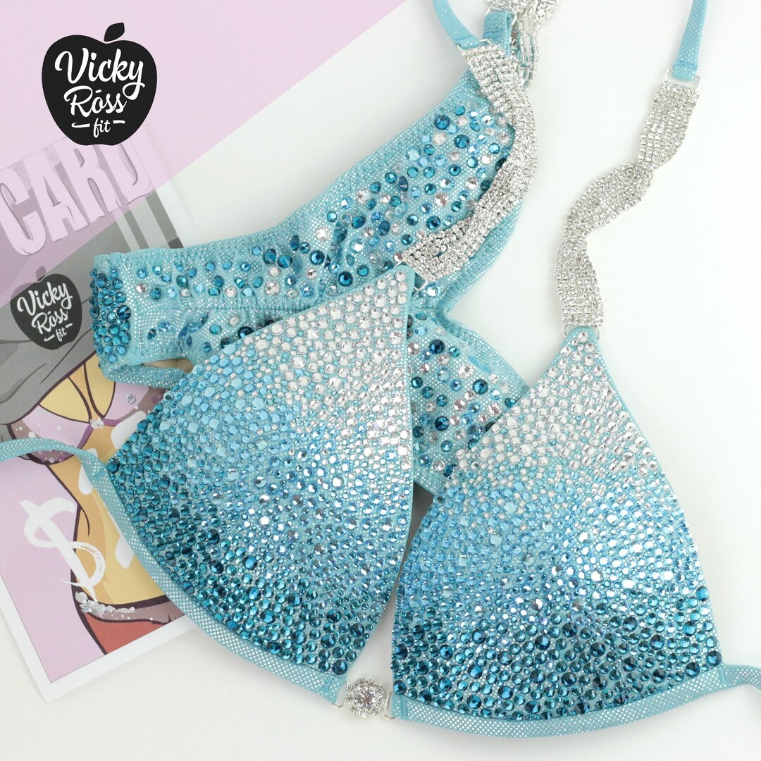 Sky Blue Fitness Bikini | NPC IFBB OCB | Ombre Competition Bikinis by ...