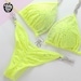 Neon Yellow NPC IFBB Fitness Bikini Competition Handmade Designer Suits ...
