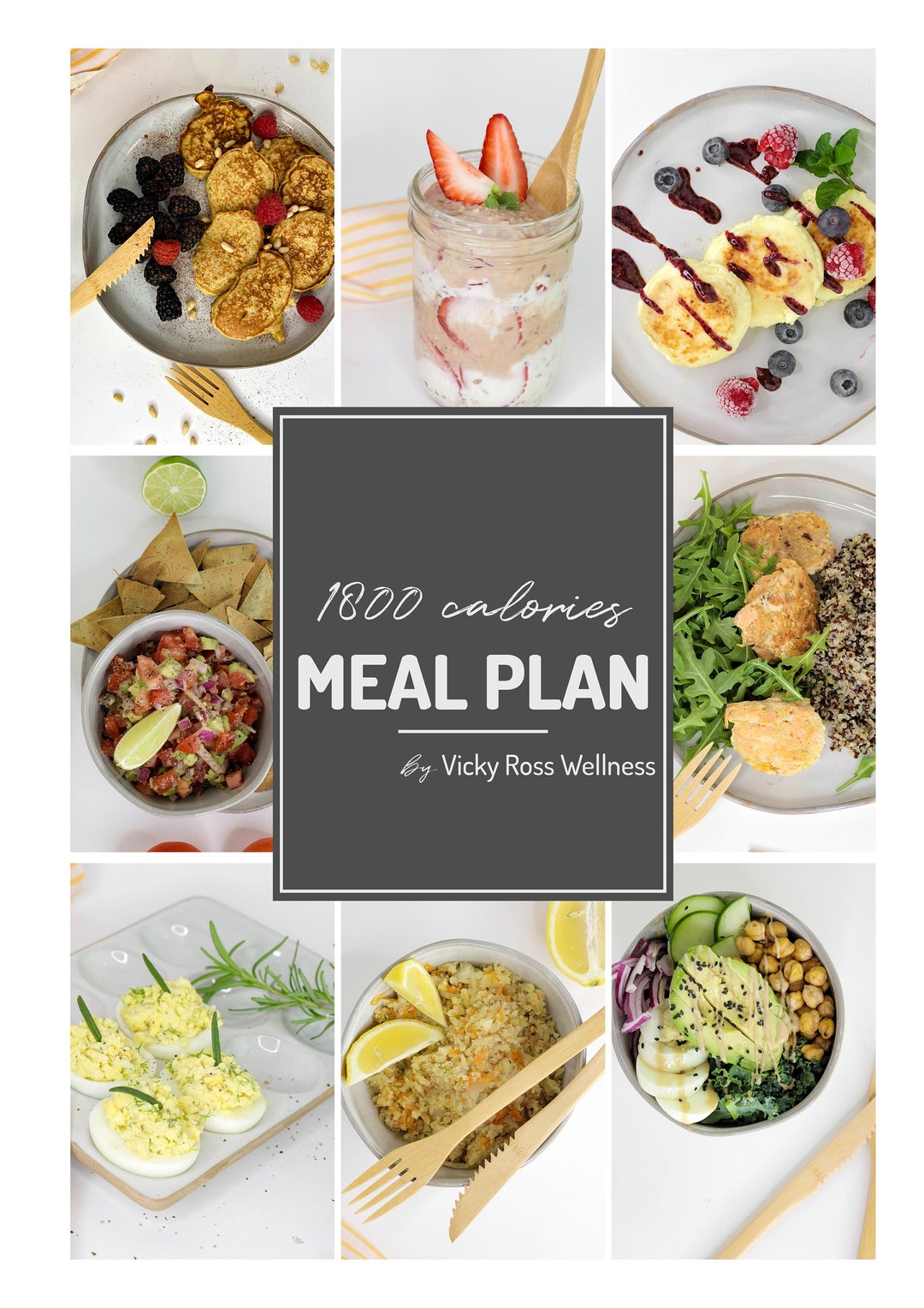 1800 Calorie Meal Plan | Grocery List & Recipes Included! | 7 Days ...