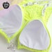 Neon Yellow NPC IFBB Fitness Bikini Competition Handmade Designer Suits ...