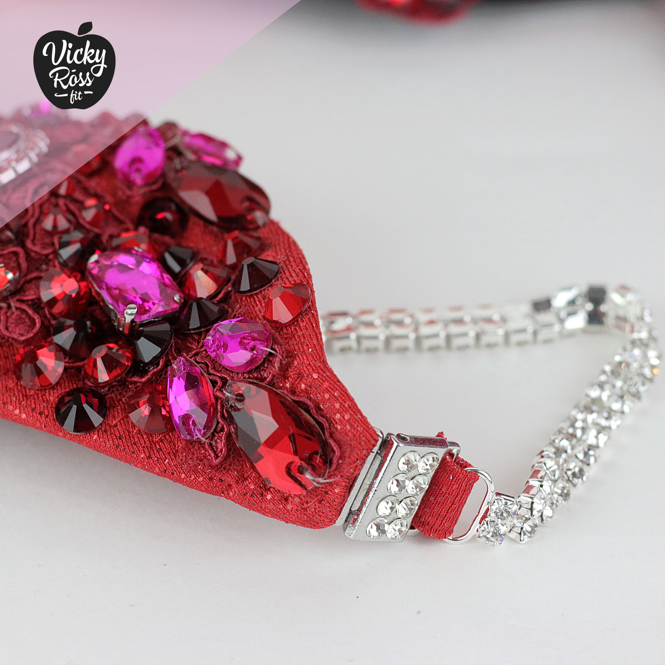 Red WBFF Bikini Diva Competition Suit for Women by Vicky Ross | Etsy