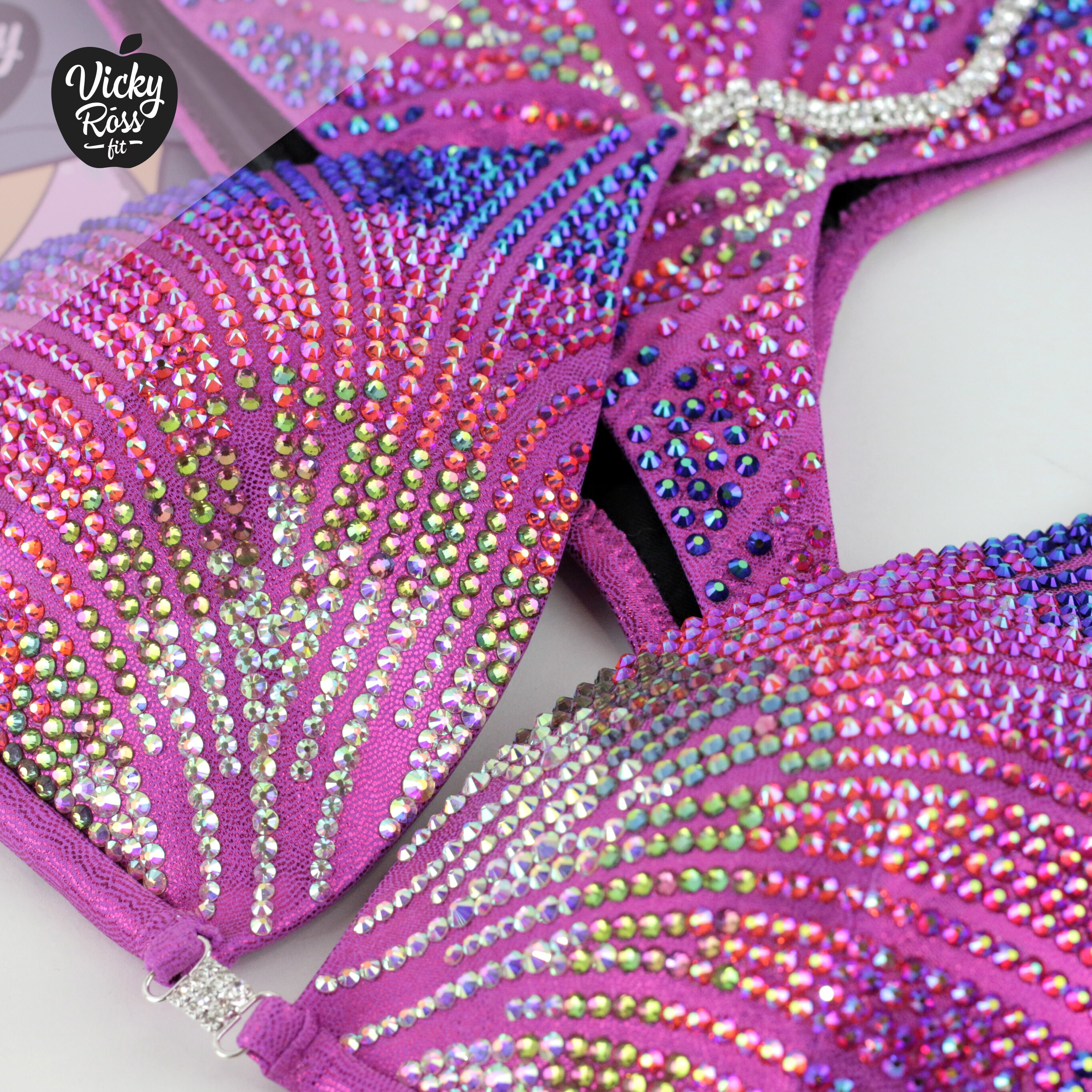 Magenta Competition Figure Suit Fuchsia Ocean Wave Crysral | Etsy