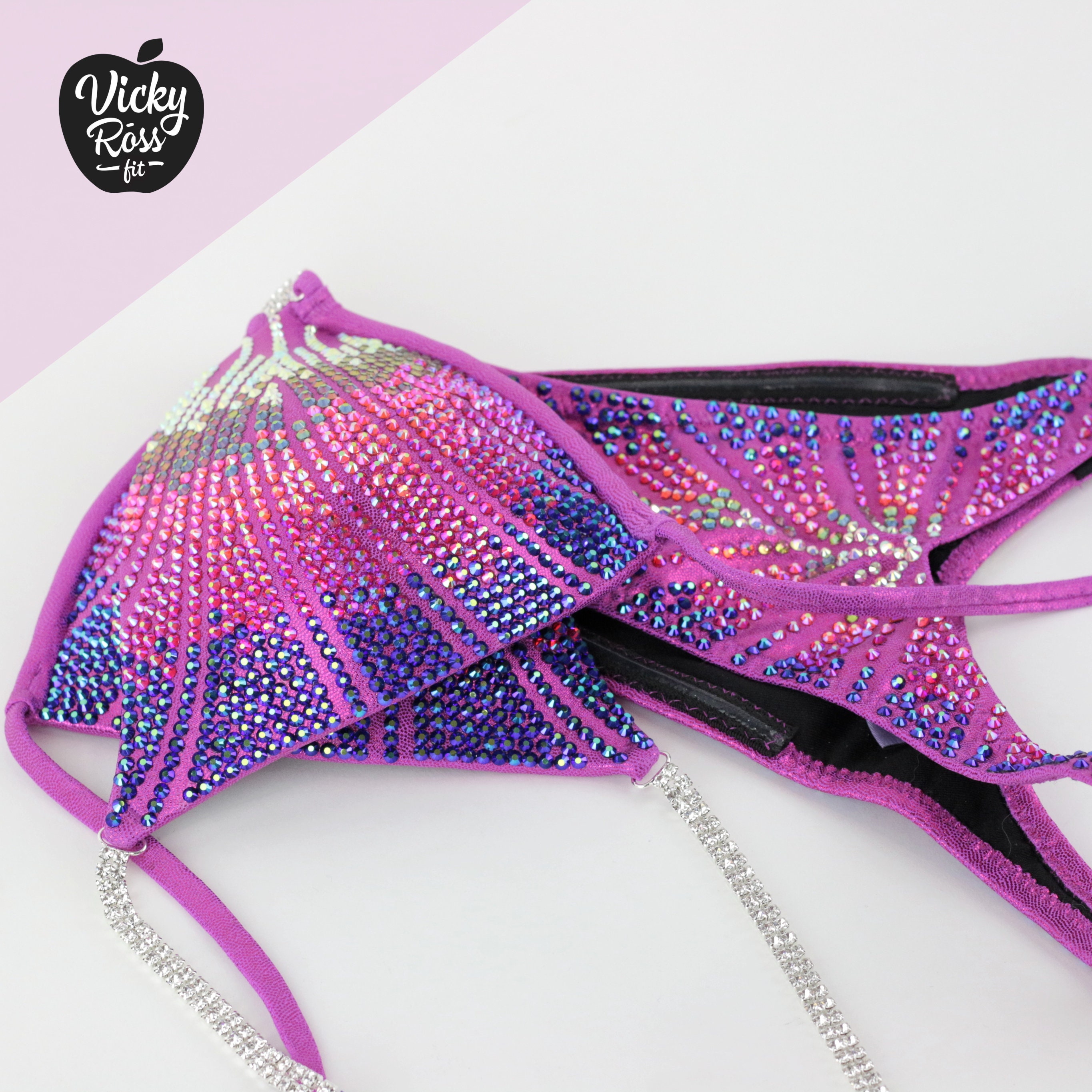 Magenta Competition Figure Suit Fuchsia Ocean Wave Crysral | Etsy