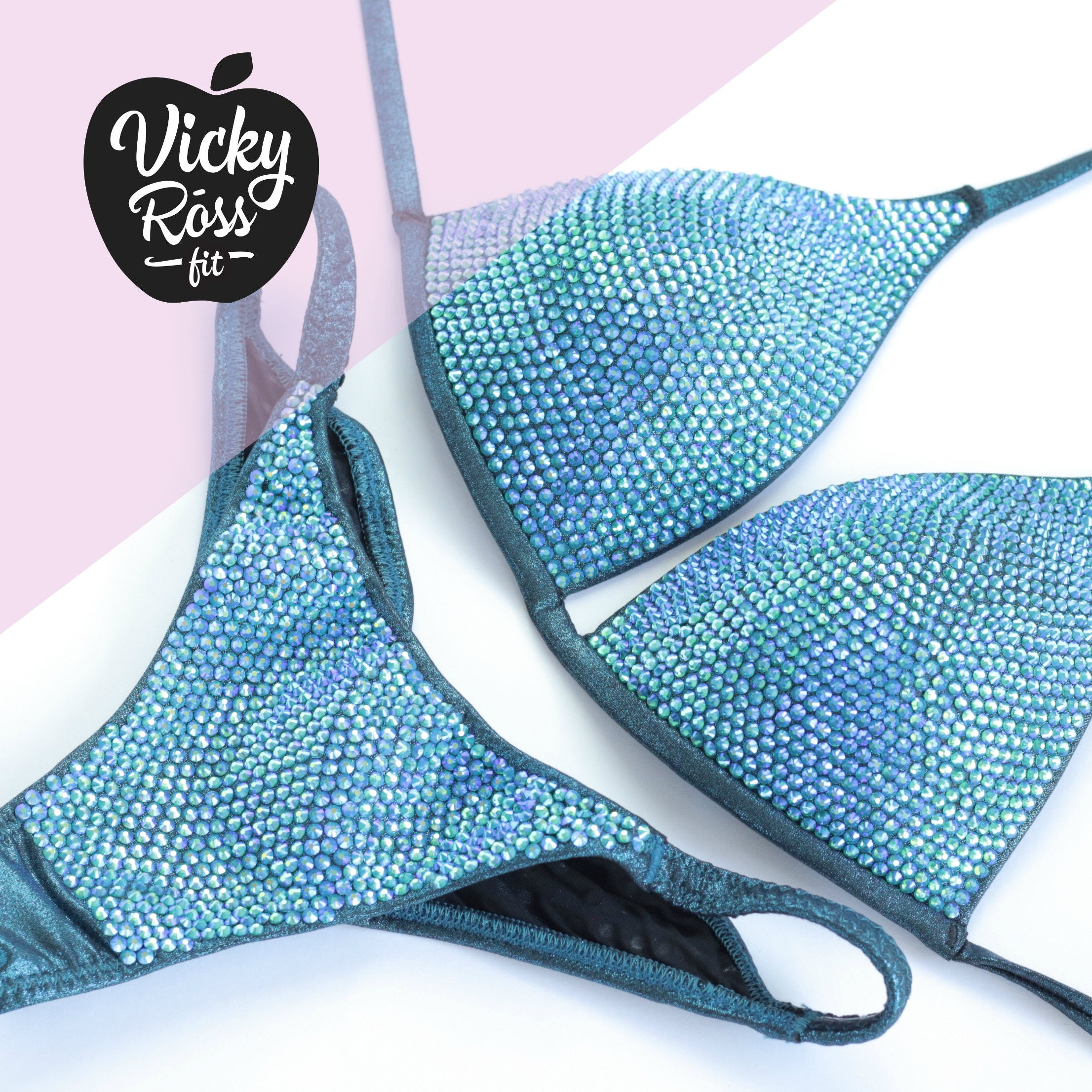 Exclusive Crystal Rhinestone Bikini Competition Suits for | Etsy