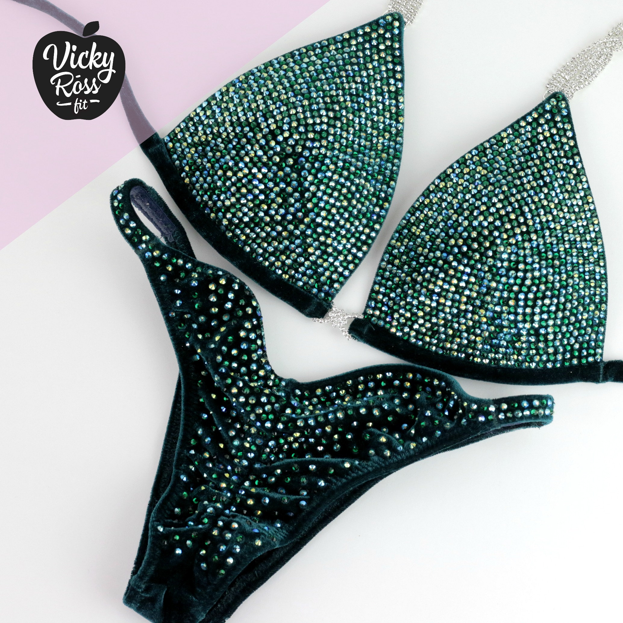 Pro Multi Color Emerald NPC IFBB Fitness Competition Bikini by | Etsy